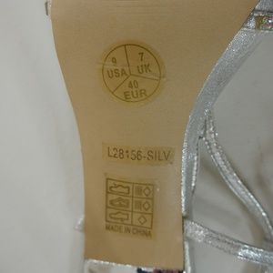 Unze London | Shoes | Unze London Silver High Heel Evening Sandals ...